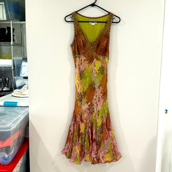 Sue Wong | Dresses | Vintage Y2k Sue Wong 0 Silk Beaded Dress | Poshmark